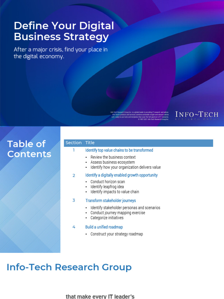 It Define Your Digital Business Strategy Phases 1 4 | PDF | Strategic Management | Customer ...