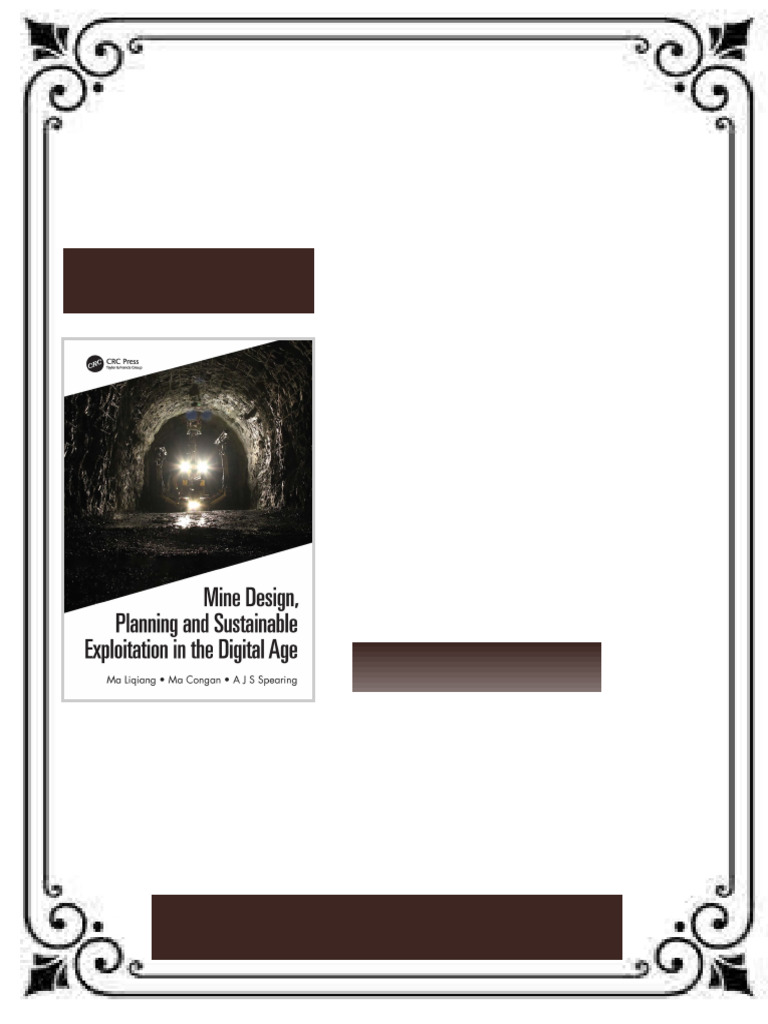 Mine Design Planning and Sustainable Exploitation in the Digital Age 1st Edition A.J.S. (Sam ...