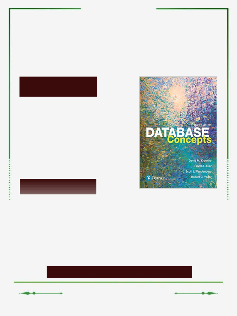 (Original PDF) Database Concepts 8th Edition by David M. Kroenke eBook raw pdf version | PDF ...