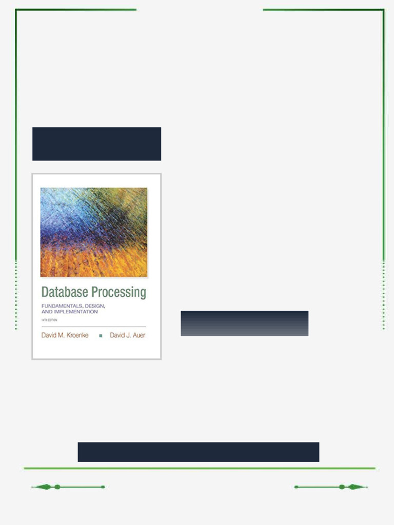 (Original PDF) Database Processing: Fundamentals, Design, and Implementation 14th eBook mobile ...