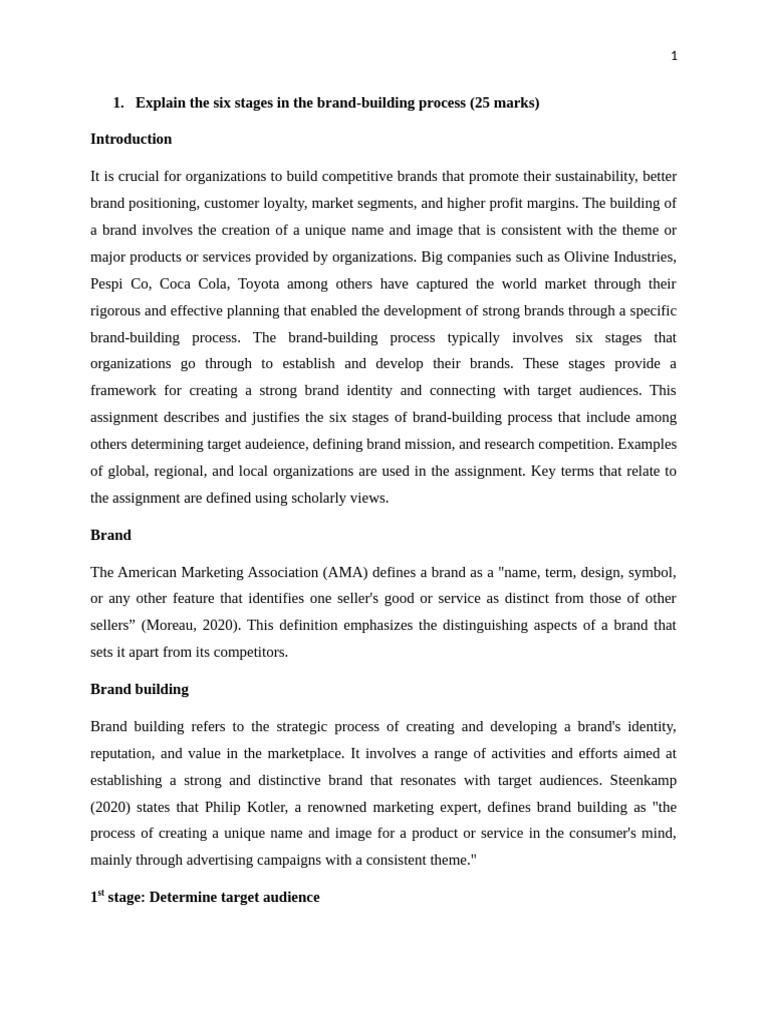1st assignment | PDF | Brand | Target Audience