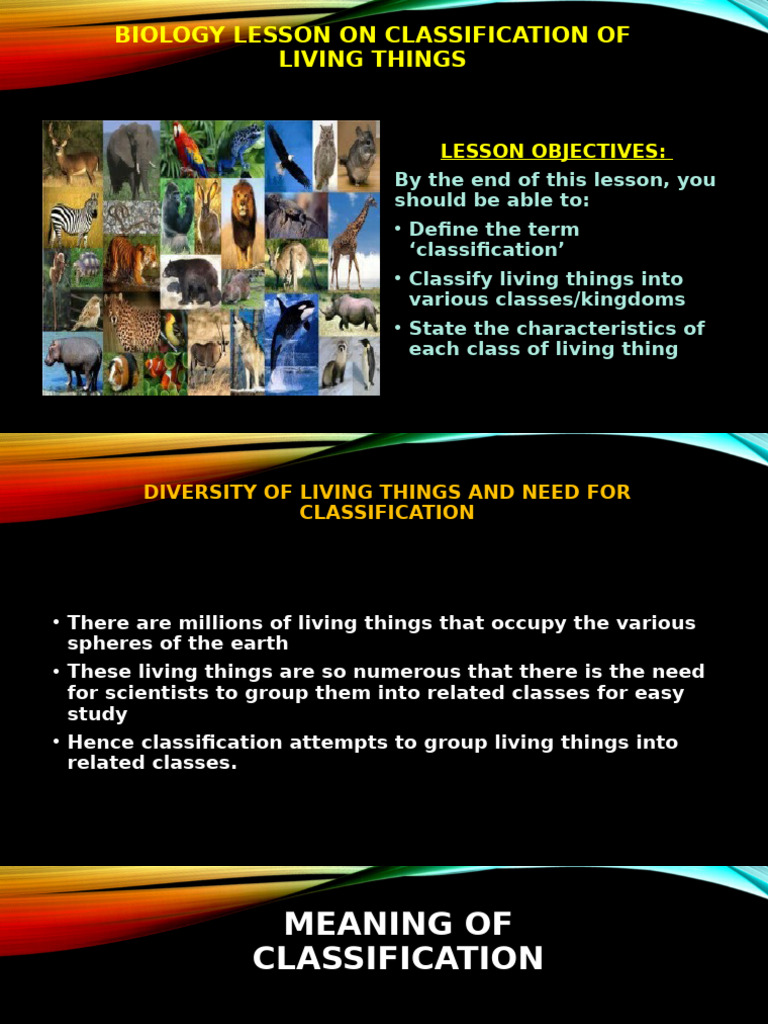 Classification of Living Things in Biology | PDF | Cell (Biology ...