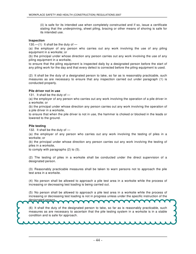 Construction Site Piling Safety Rules | PDF | Deep Foundation | Safety