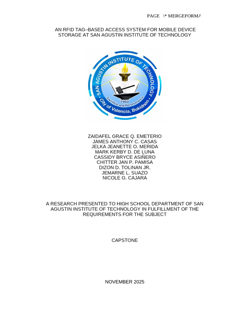 An Rfid Tag–Based Access System for Mobile Device Storage at San ...