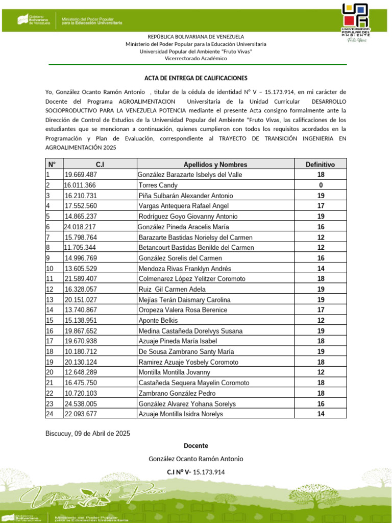 Notas Trayecto Upafv Ing Ramon Gonzalez | PDF