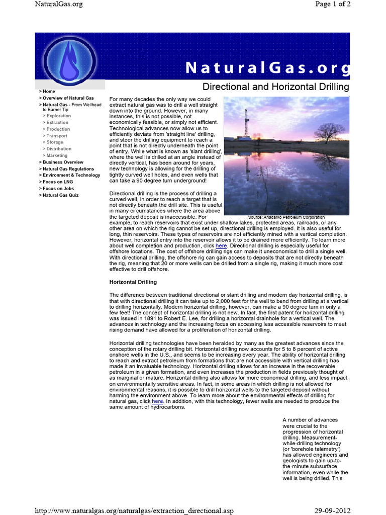 Extraction Directional | PDF | Oil Well | Natural Gas