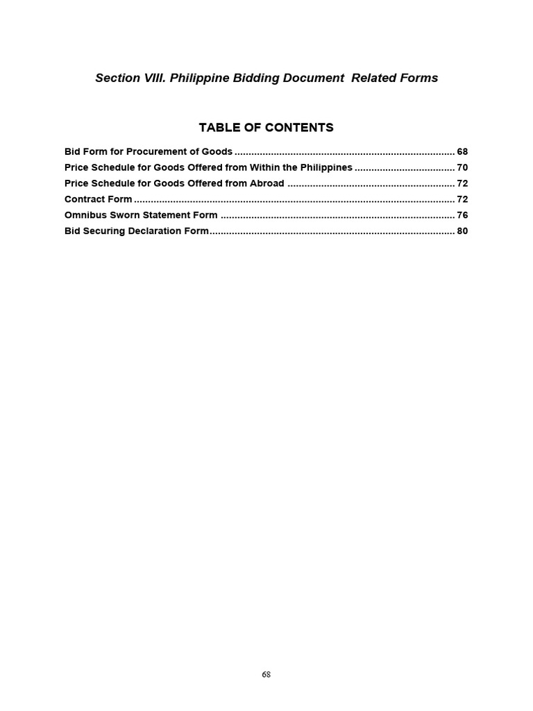 Philippine Bidding Document Forms | PDF | Affidavit | Taxes