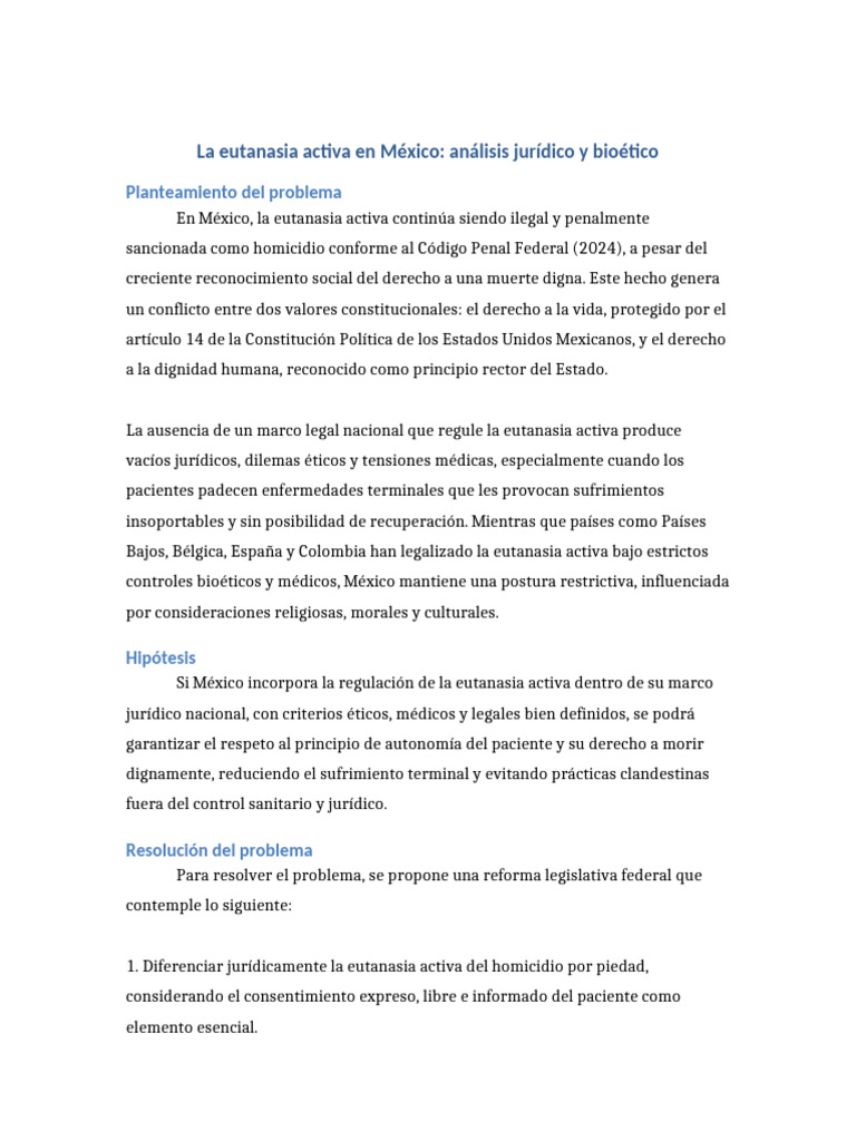 Eutanasia_Activa_Mexico_Ensayo_Universitario (2) | PDF | Bioética ...