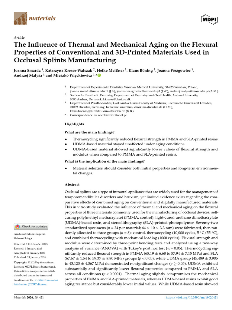 The Influence of Thermal and Mechanical Aging on the Flexural ...