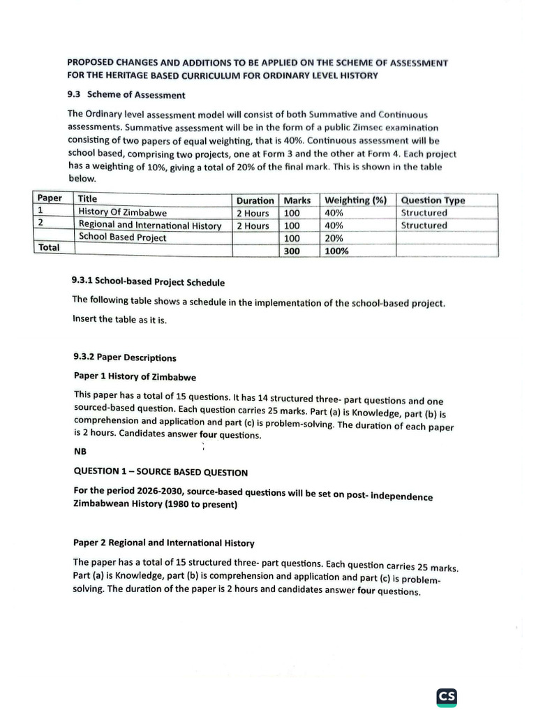 Changes To O Level History | PDF