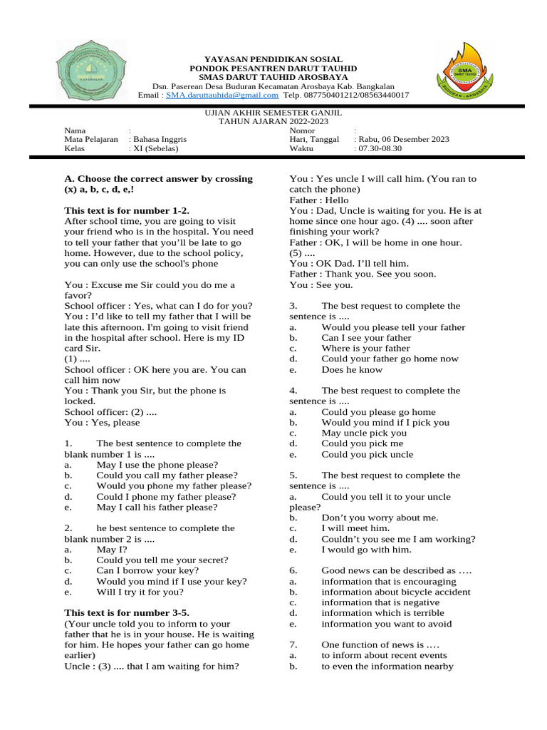 BHS.ING KLS 12 | PDF