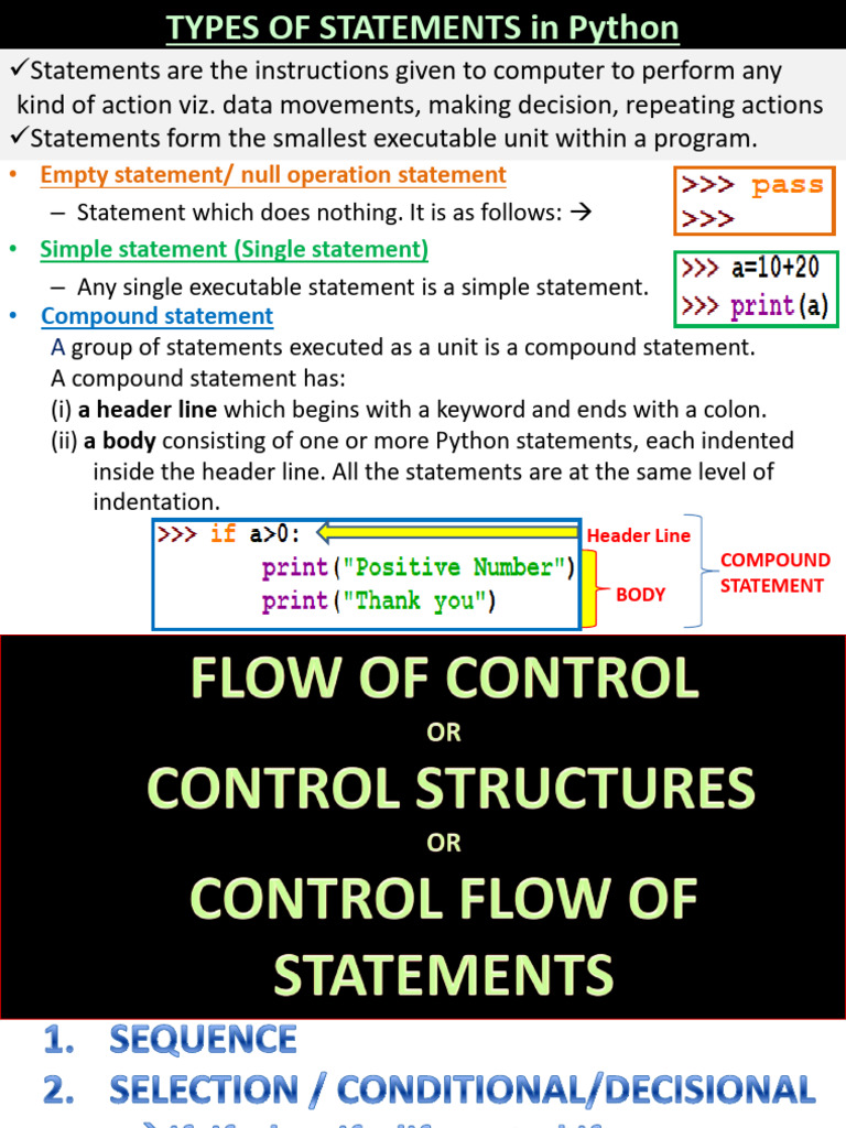 Flow of Control Class11!24!25 | PDF | Control Flow | Programming Paradigms