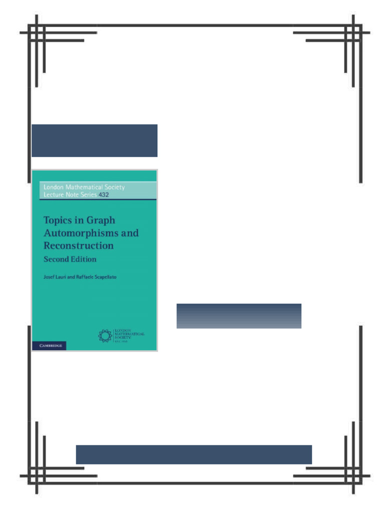 Topics in Graph Automorphisms and Reconstruction 2nd Edition Josef ...