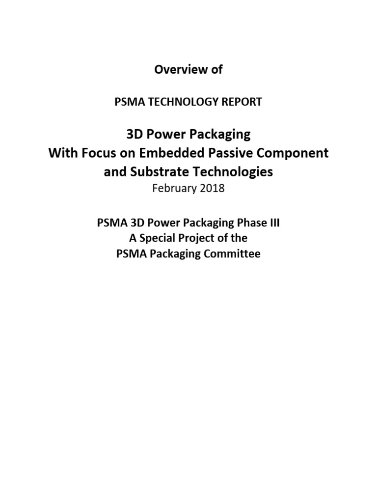3D Power Packaging: Embedded Technologies | PDF | Capacitor | Inductor