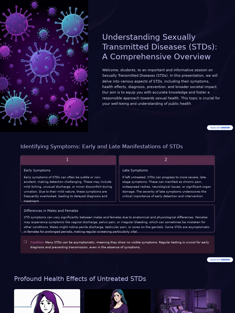 Comprehensive Guide to STDs Awareness | PDF | Sexually Transmitted ...