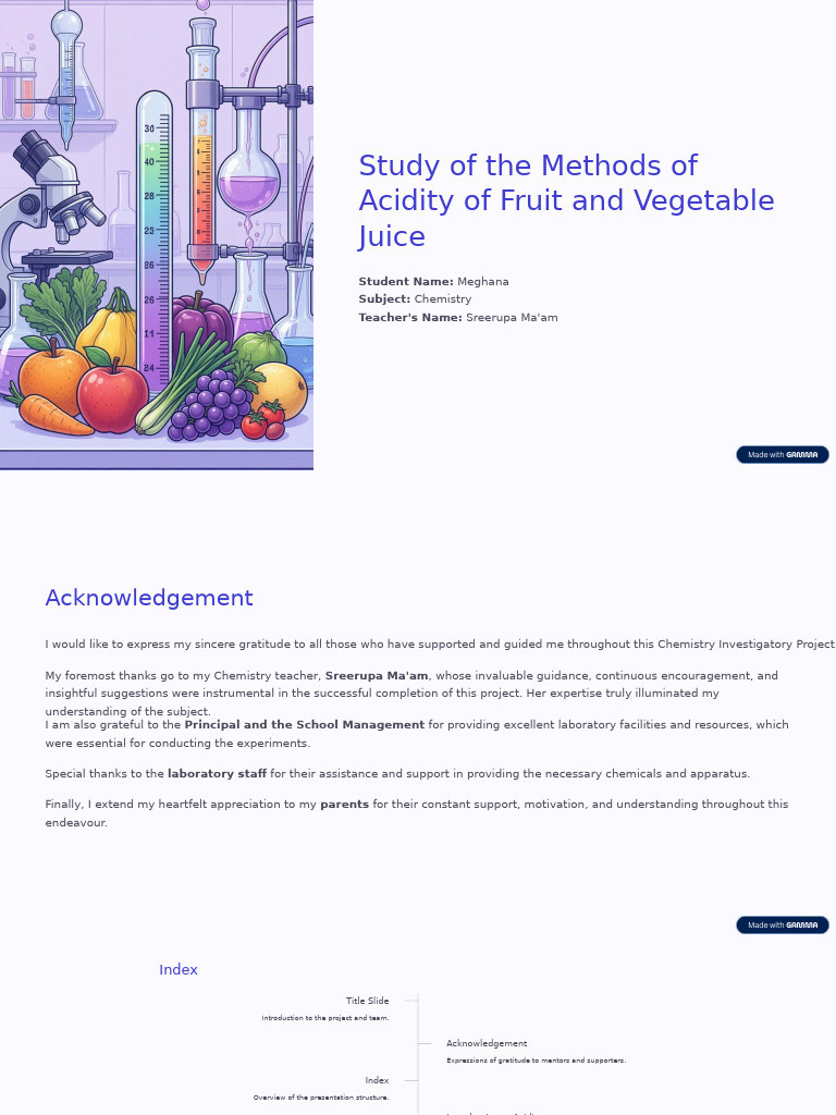 Acidity Analysis of Fruit and Vegetable Juices | PDF | Acid | Ph