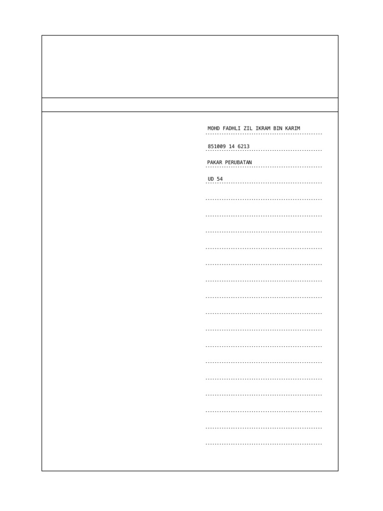 Borang ETAP Hospital | PDF