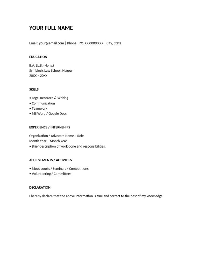 Brief CV SLS Nagpur | PDF