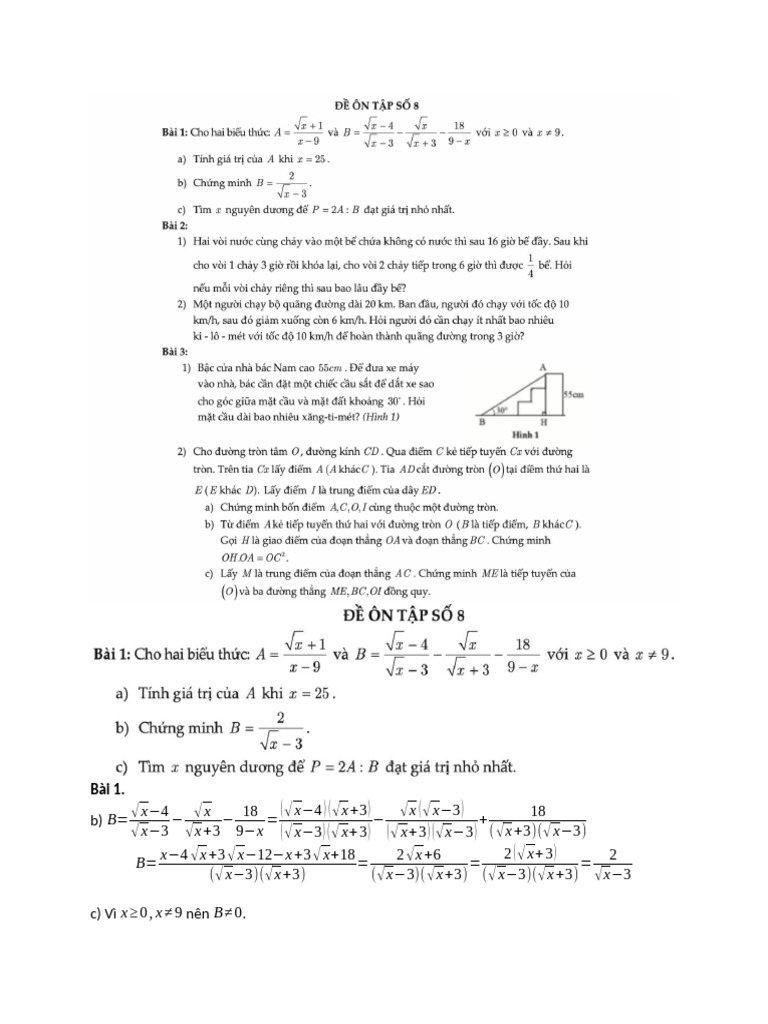 Đề toán só 8 | PDF