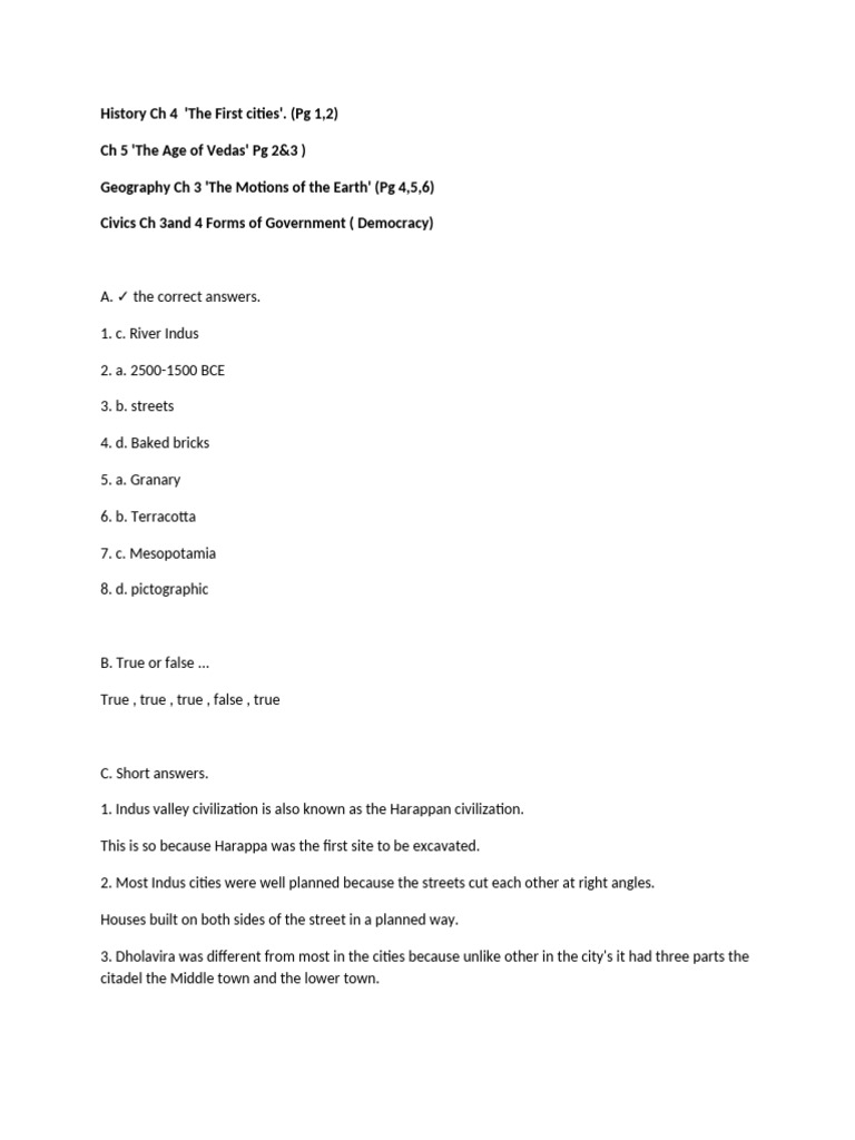 Social Science Q&A ( HalfY) | PDF | Equator | Government
