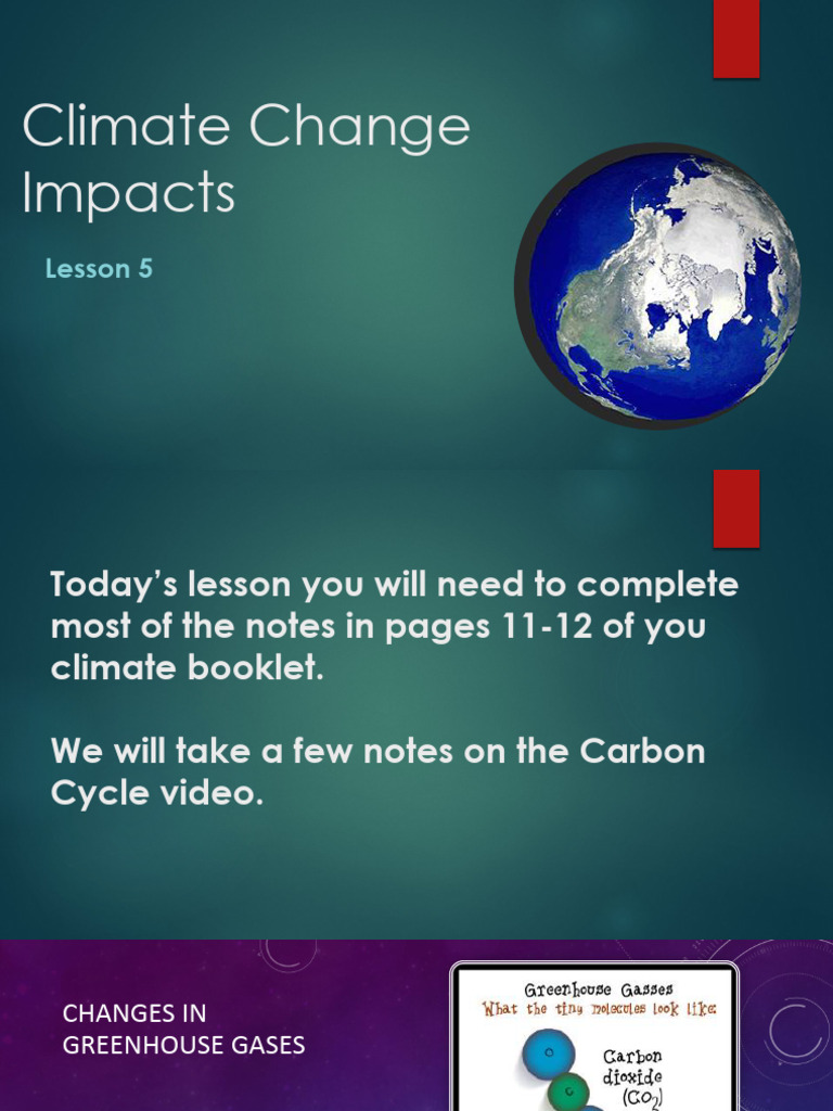Lesson 5 - Climate Change | PDF | Greenhouse Gas | Climate Change
