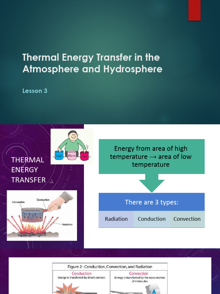 Lesson 3 - Thermal Energy Transfer (Atmosphere and Hydrosphere) | PDF ...