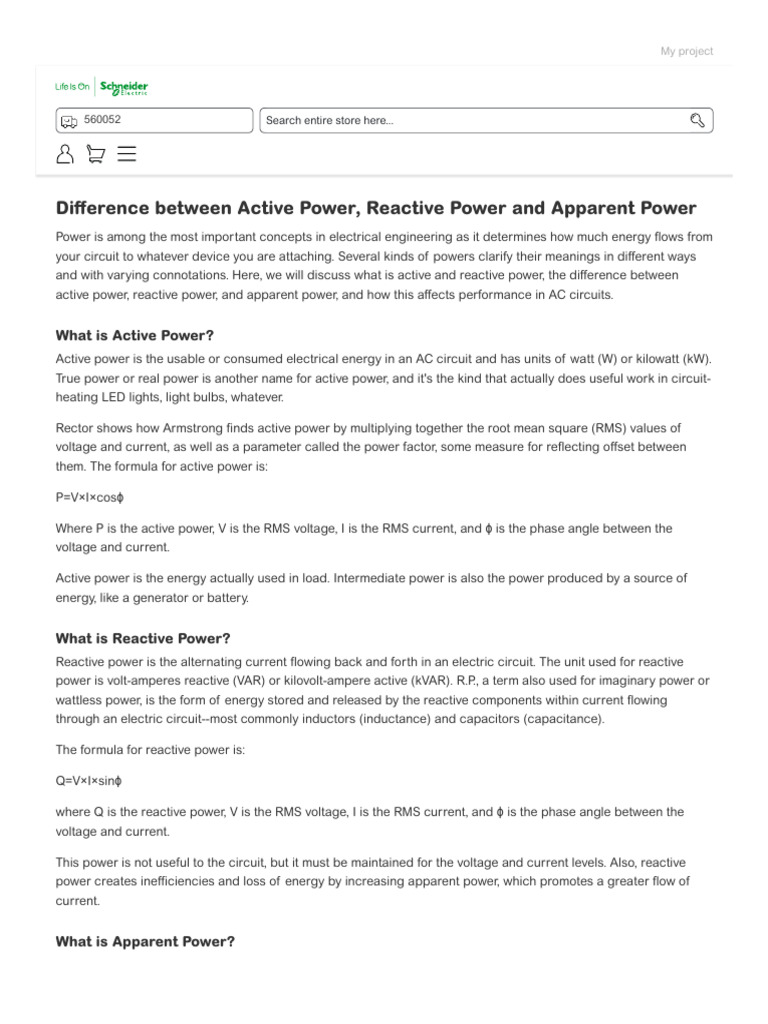Active vs Reactive vs Apparent Power_ Key Differences Explained | PDF ...