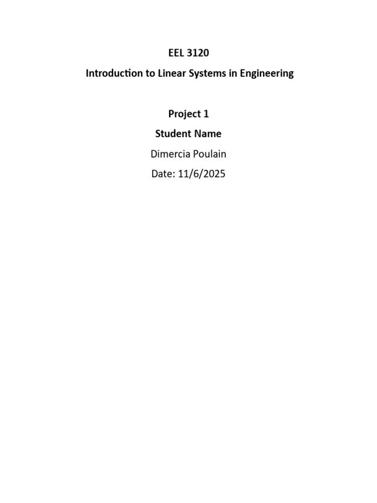 Linear Project 1 | PDF