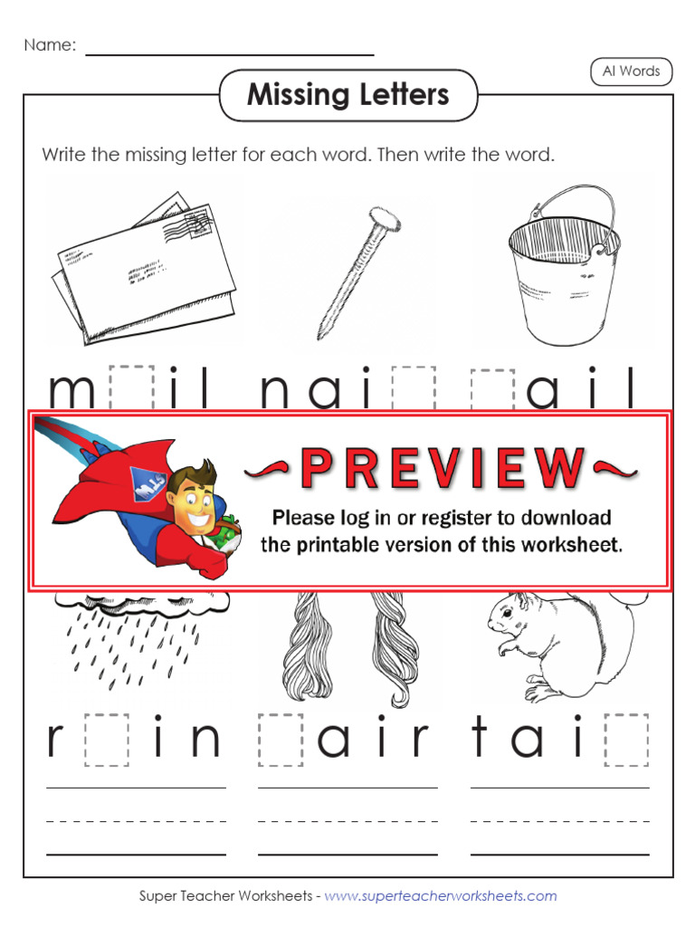 Fill in the Missing Letters Activity | PDF