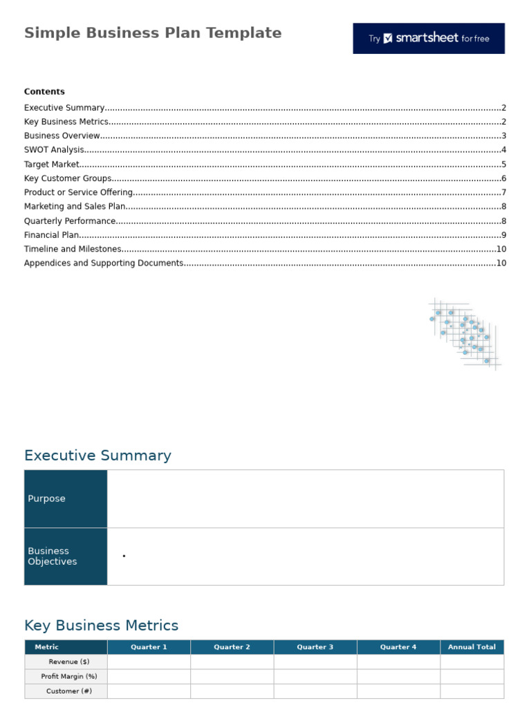 IC Simple Business Plan Template 12399 WORD | PDF | Performance ...