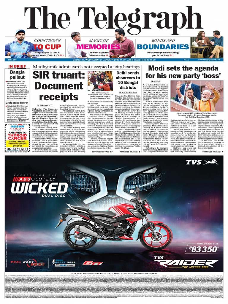 The Telegraph 22 01 2026 | PDF