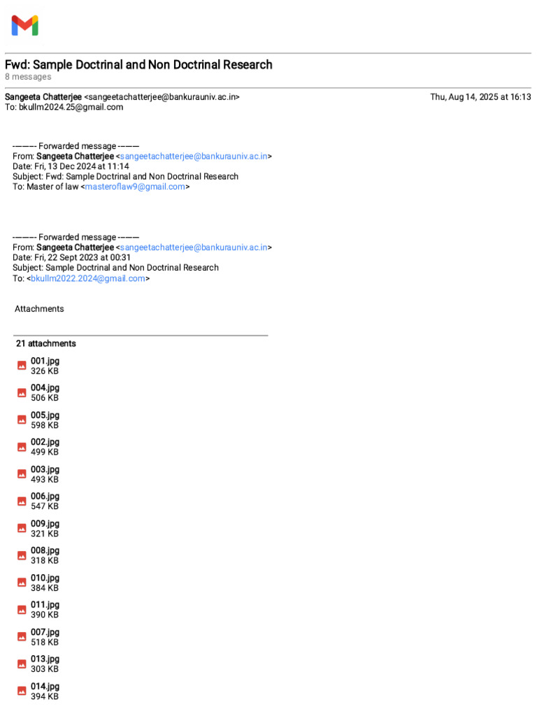 Gmail - FWD - Sample Doctrinal and Non Doctrinal Research | PDF