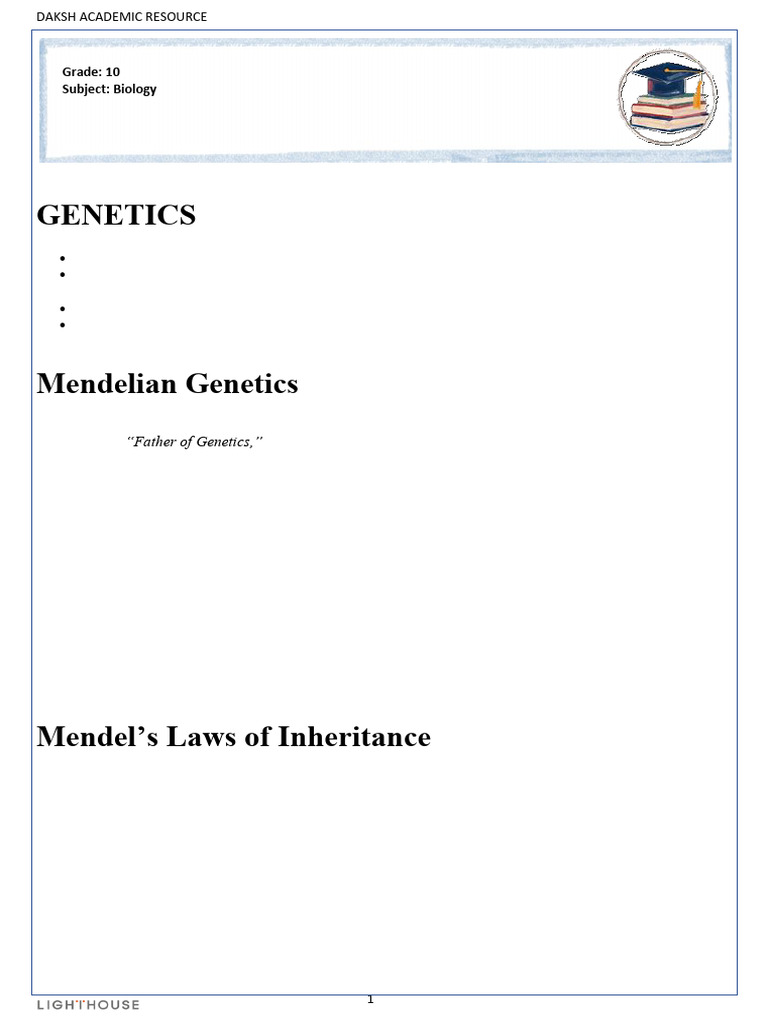 Understanding Mendelian Genetics Basics | PDF | Dominance (Genetics ...