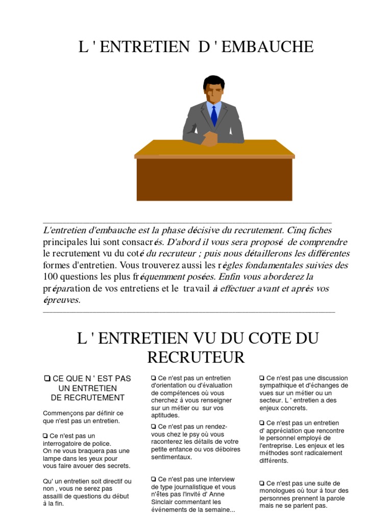 Réussir son Entretien d'Embauche | PDF