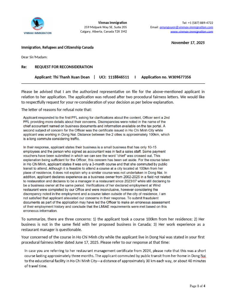 Request For Reconsideration | PDF