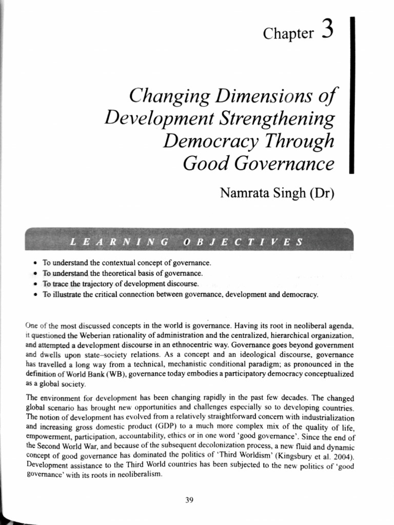 Governance and Development | PDF