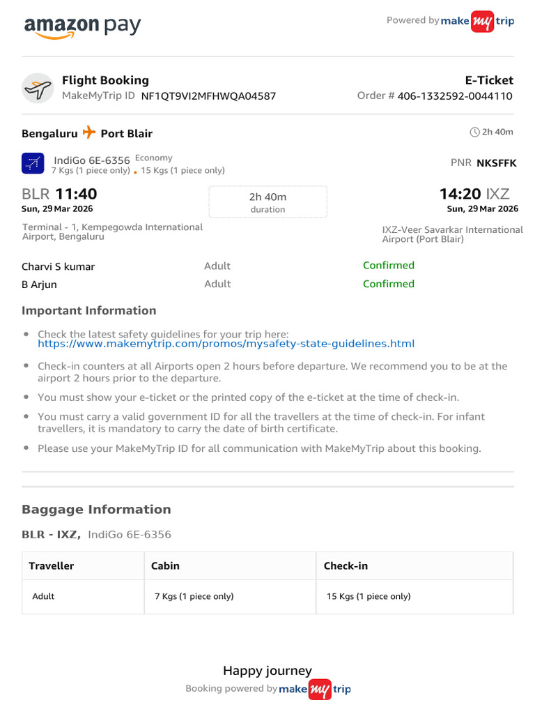 Flight Ticket | PDF | Aviation | Airlines