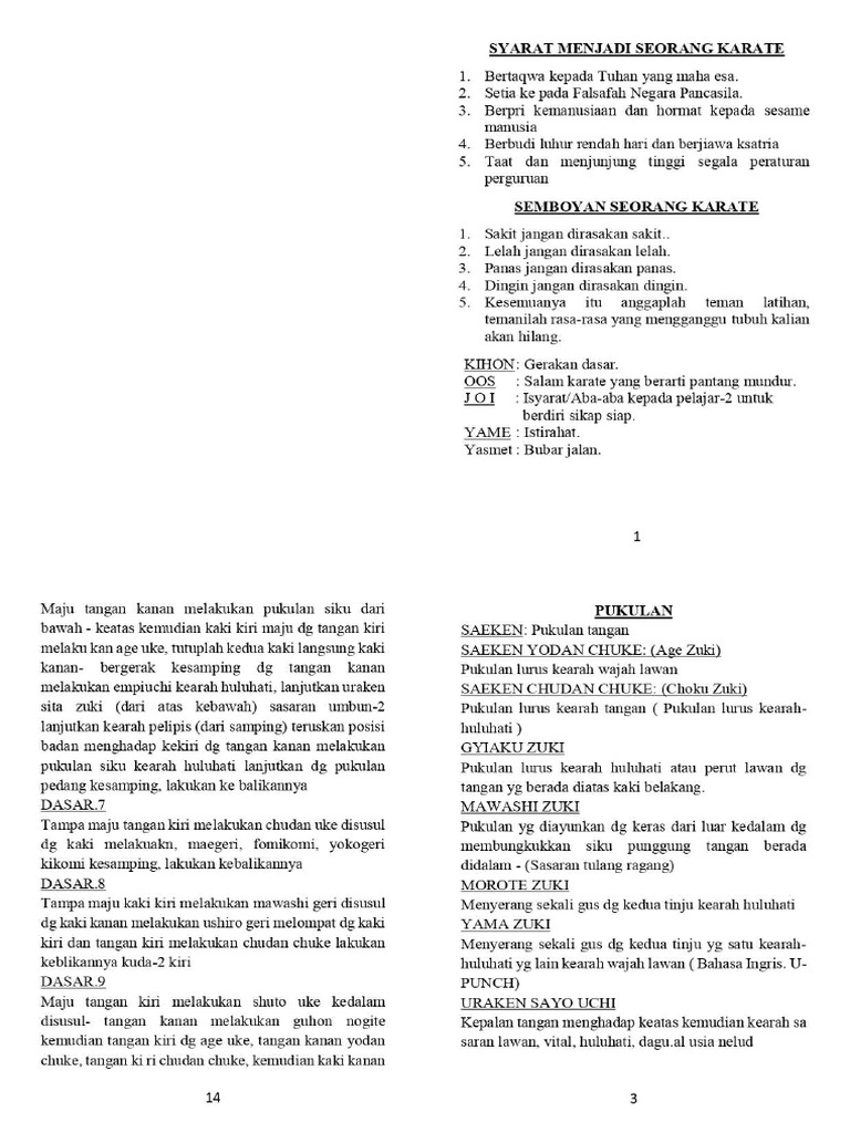 Cetak Buku Karate | PDF