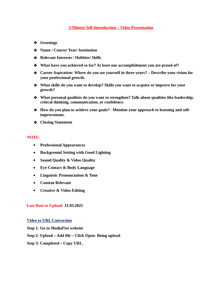 Introduce Yourself | PDF