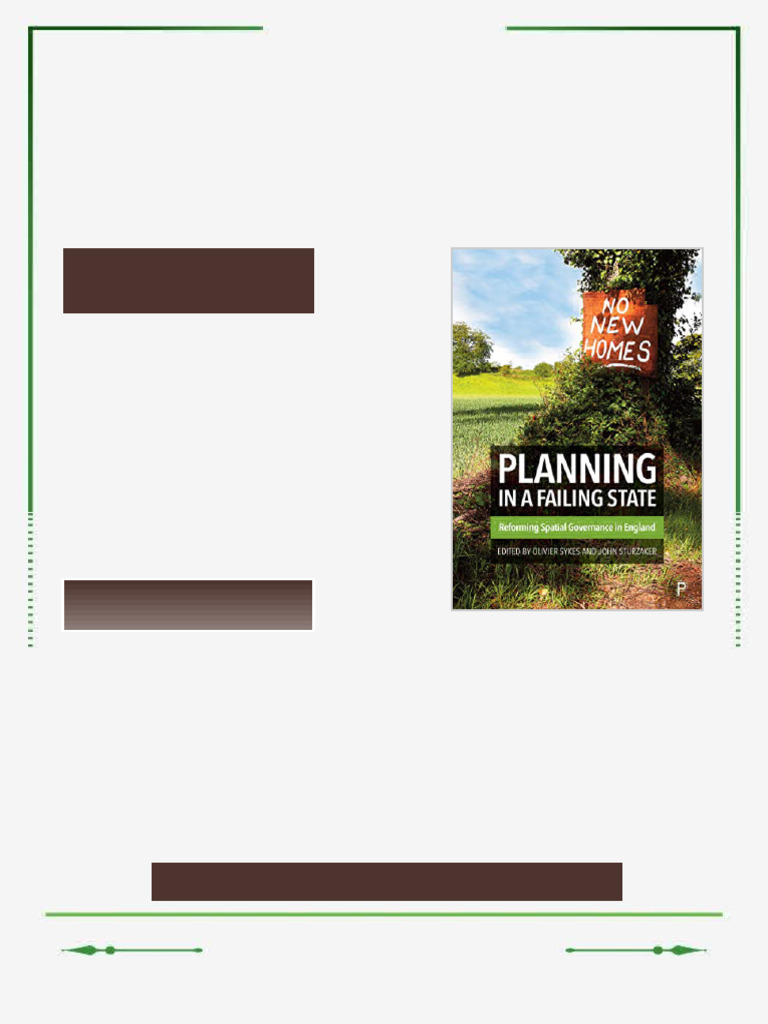 Planning in a Failing State: Reforming Spatial Governance in England ...