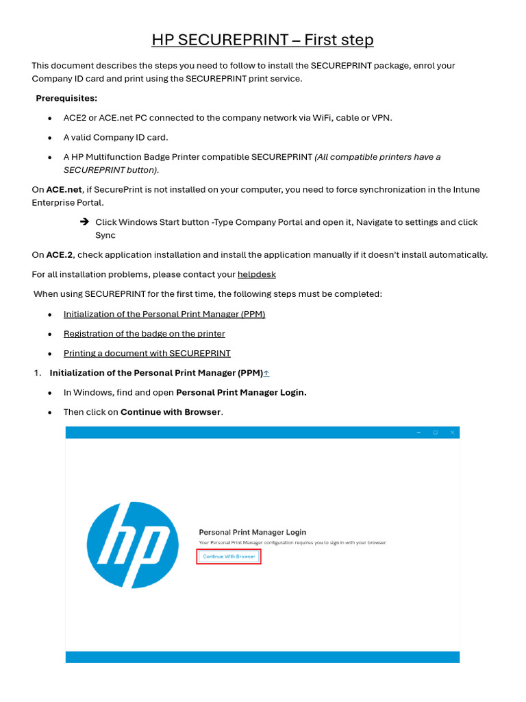 HP SecurePrint Setup Guide | PDF | Printer (Computing) | Computing