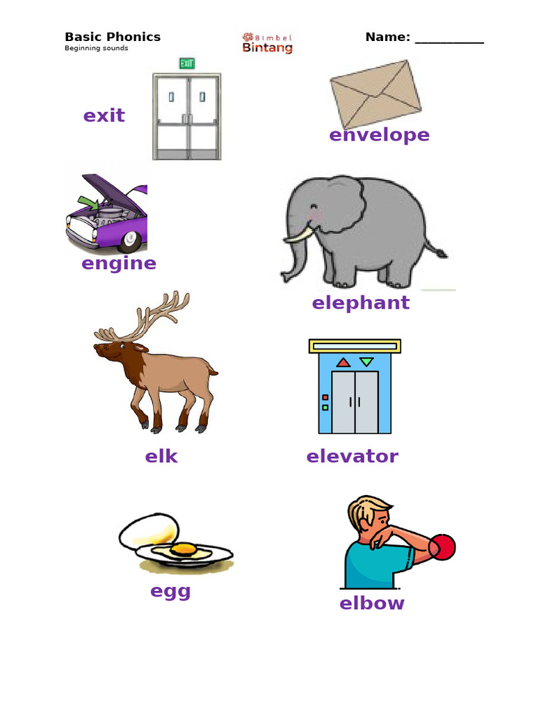 03 Phonics - Short e Sound | PDF