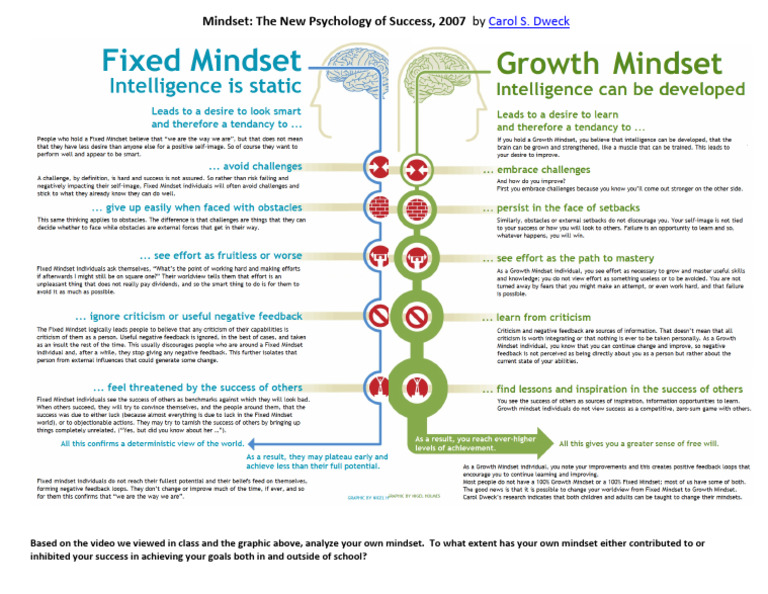 13c. Fixed vs. Growth Mindset Graphic | PDF