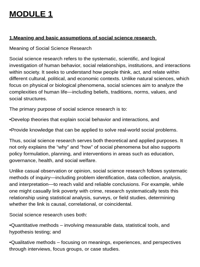 Understanding Social Science Research Basics | PDF | Social Sciences ...