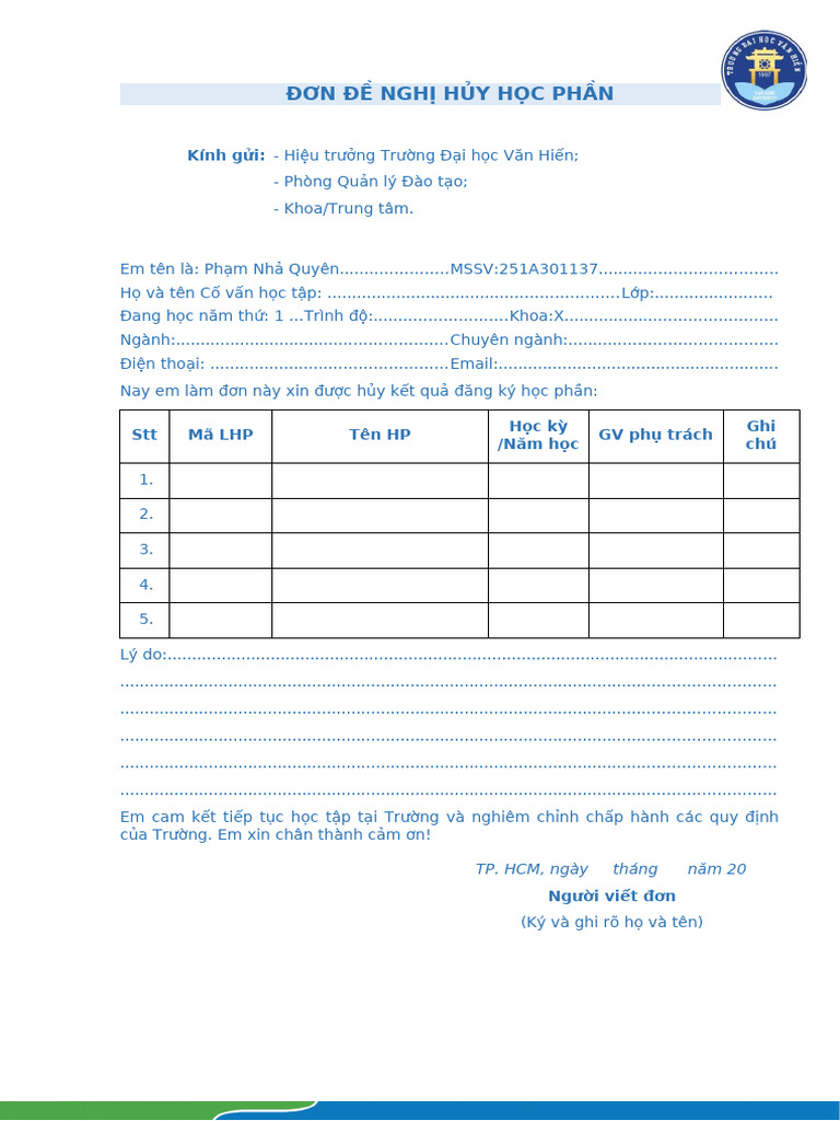 2025 QLDT HuyHocPhan | PDF