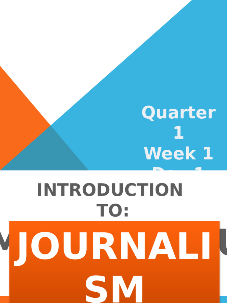 Introduction to Journalism Concepts | PDF