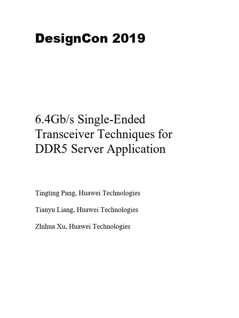 PAPER 07 6.4GbsSingleEndedTransceiverTechniques Pang | PDF | Amplifier ...