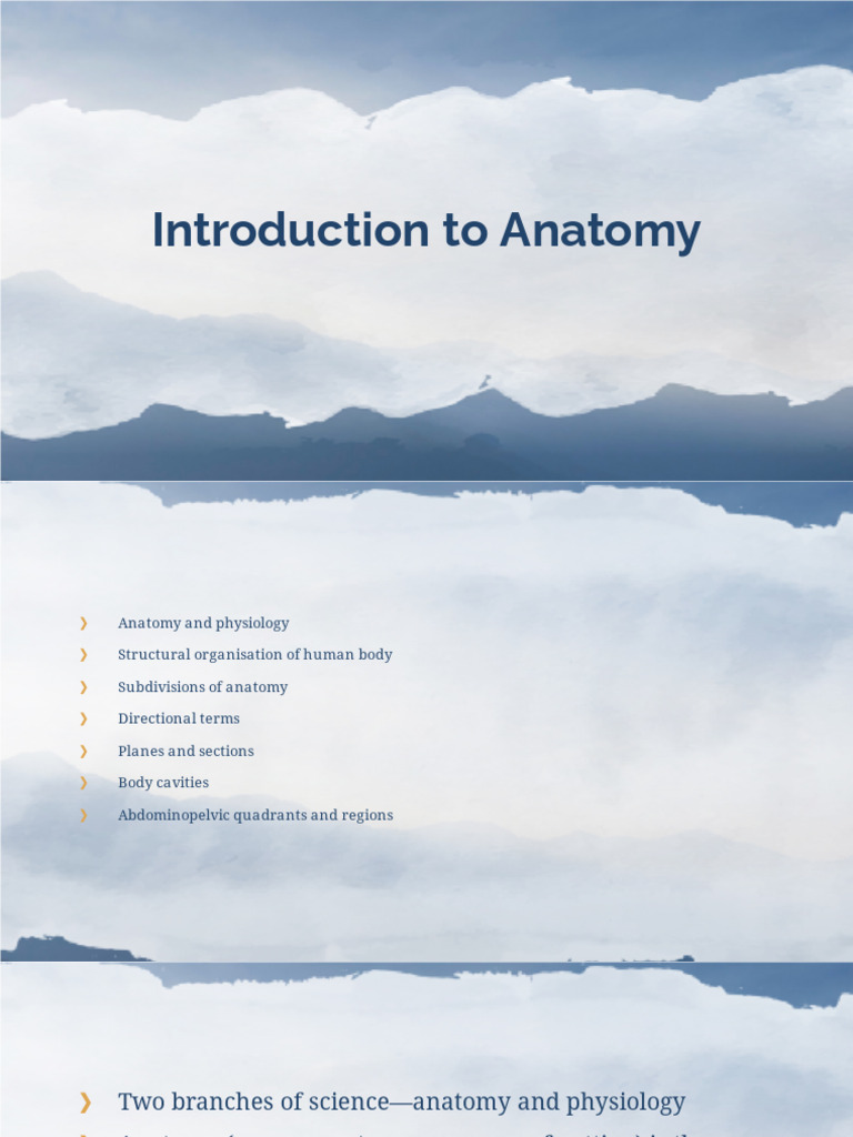 anatomy introduction | PDF | Human Body | Skeleton