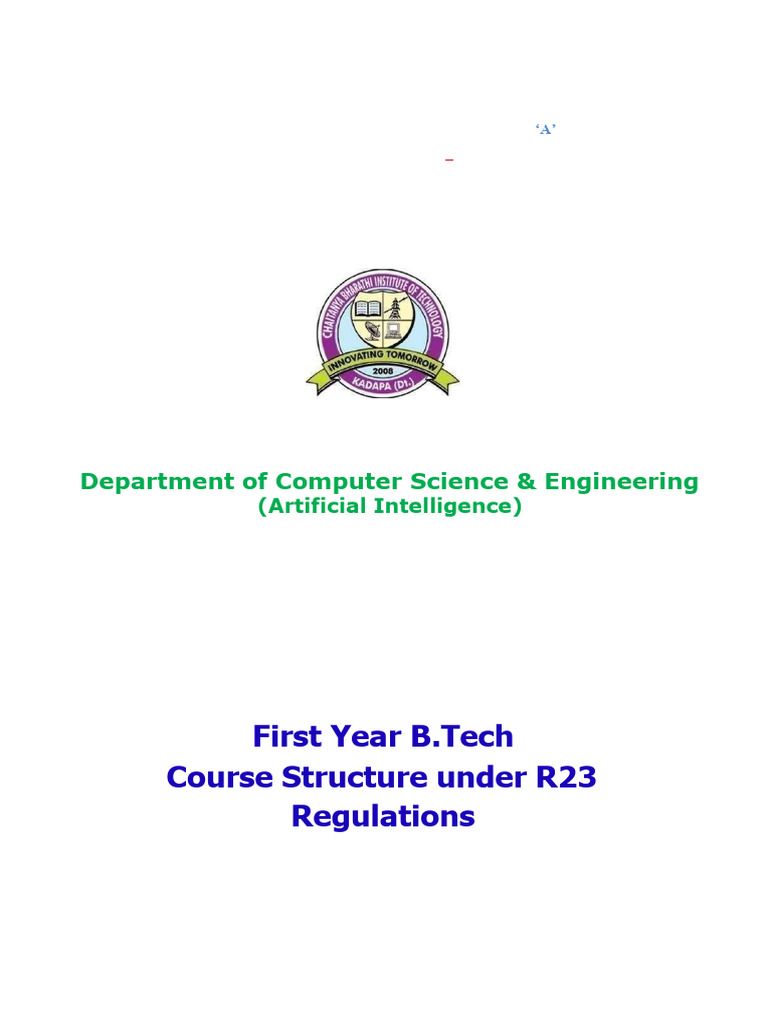 R23-CSE-AI-BOS-27-12-23-I-I&I-II-1 | PDF | Pointer (Computer Programming) | Computer Programming