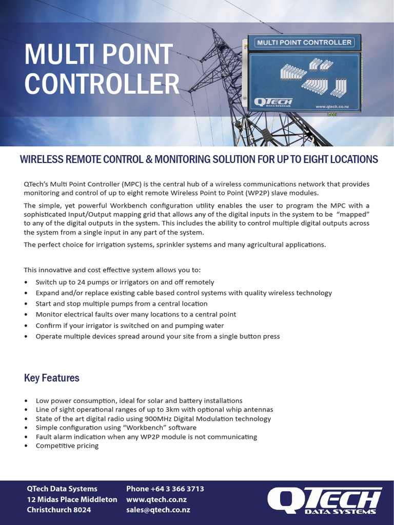 Datasheet Multipoint Controller MPCv4 | PDF | Wireless | Switch